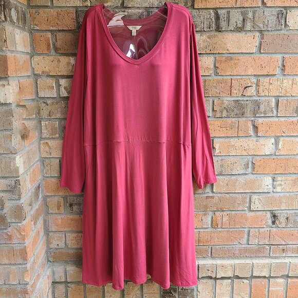 Terra And Sky Dresses Terra Sky Womens Plus Size Long Sleeve Swing